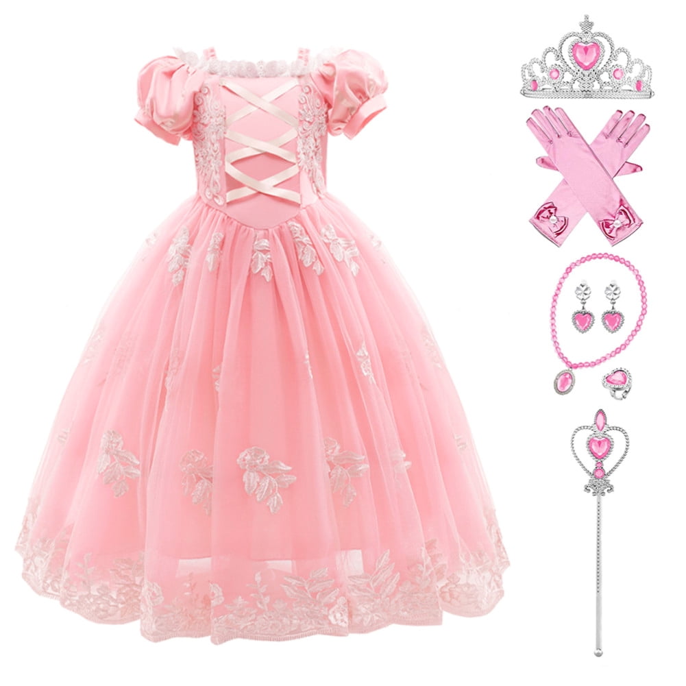 Little Girls Princess Halloween Cosplay Outfits for Kids Party Fancy ...