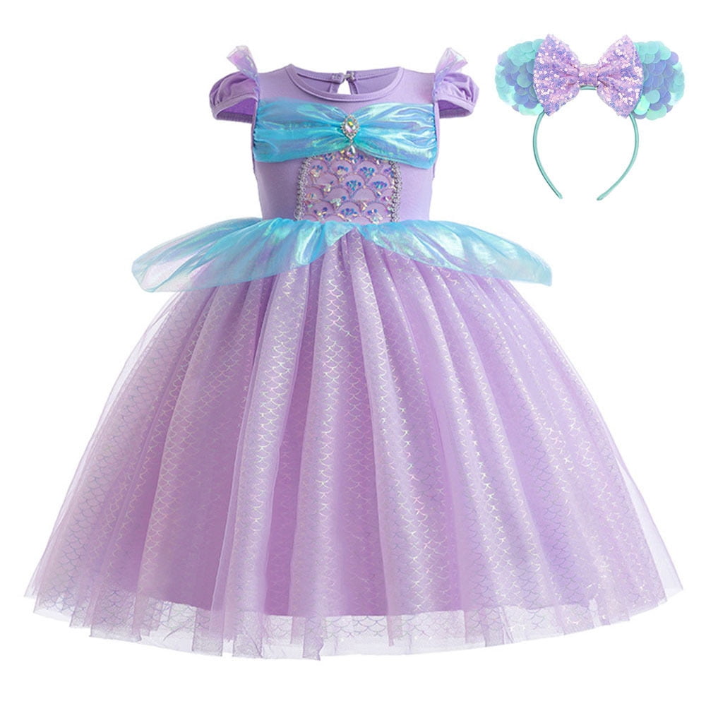 Little Girls Princess Mermaid Costume Cosplay Party Dress Up - Walmart.com