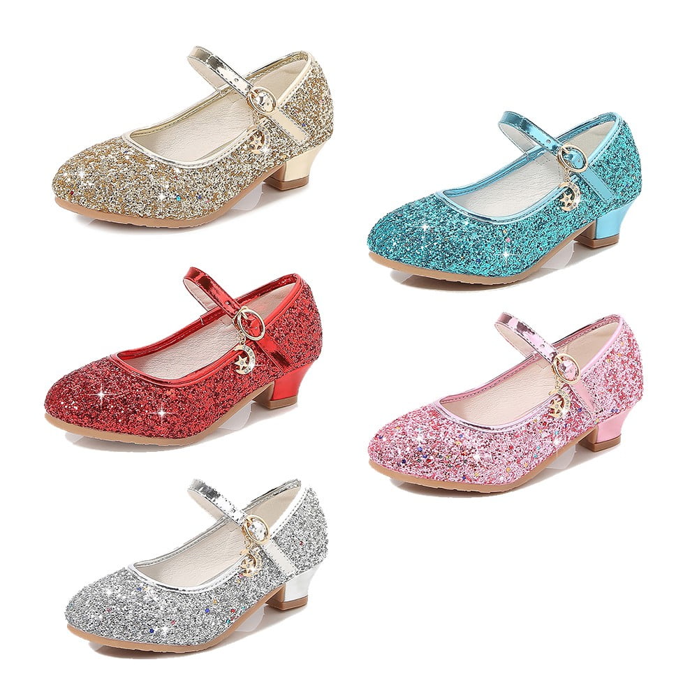Little Girls Princess Shoes Low Heels Shoes for Party Wedding - Walmart.com