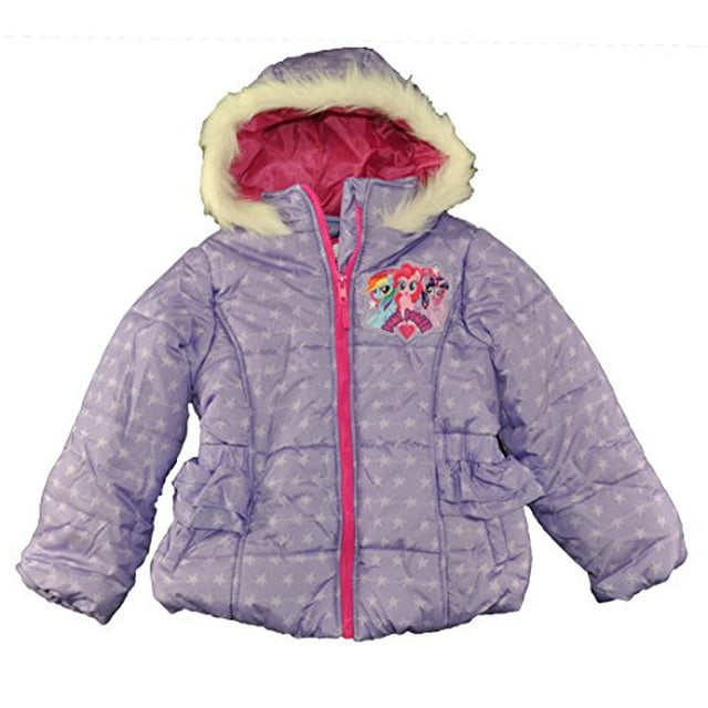 Little Girls' Purple Printed Puffer Coat, 6 - Walmart.com