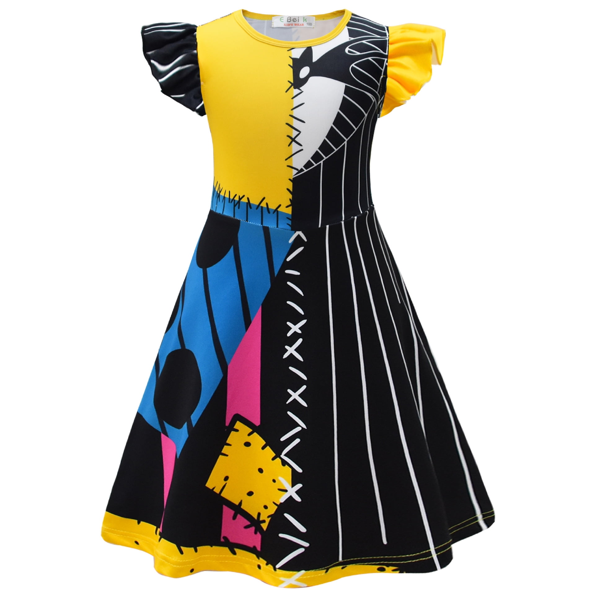 Little Girls Sally Dress Up Cosplay Birthday Outfits Fancy Paty Dress ...
