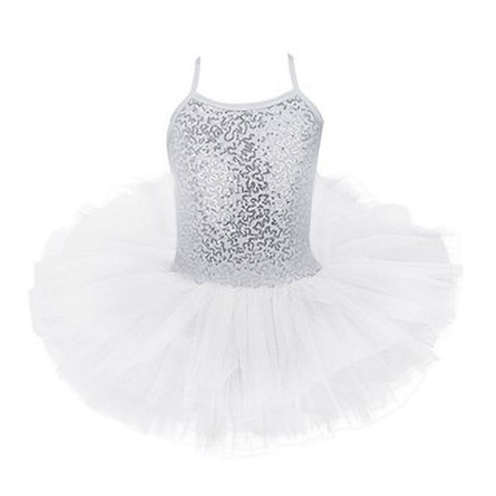 Little Girls Sequin Leotard Sparkly Strap Ballet Leotards Tutu Dress ...