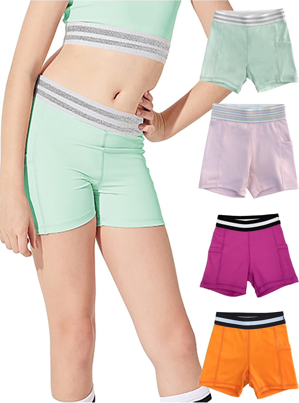 Little Girls Shorts Athletic Shorts for Toddler Girls Dance Biker ...