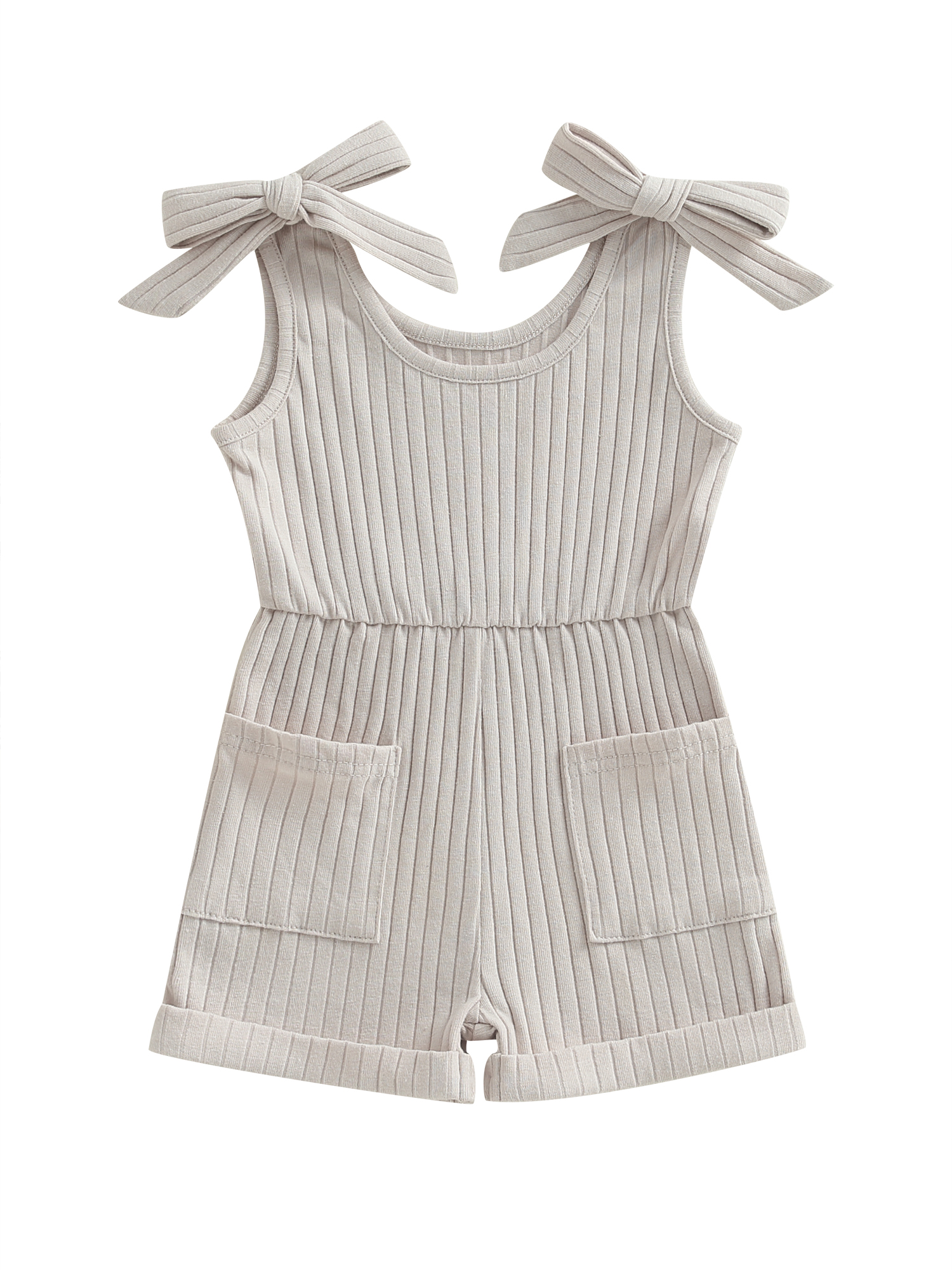 Inevnen Toddler Baby Corduroy Suspender Rompers Solid Button Color ...