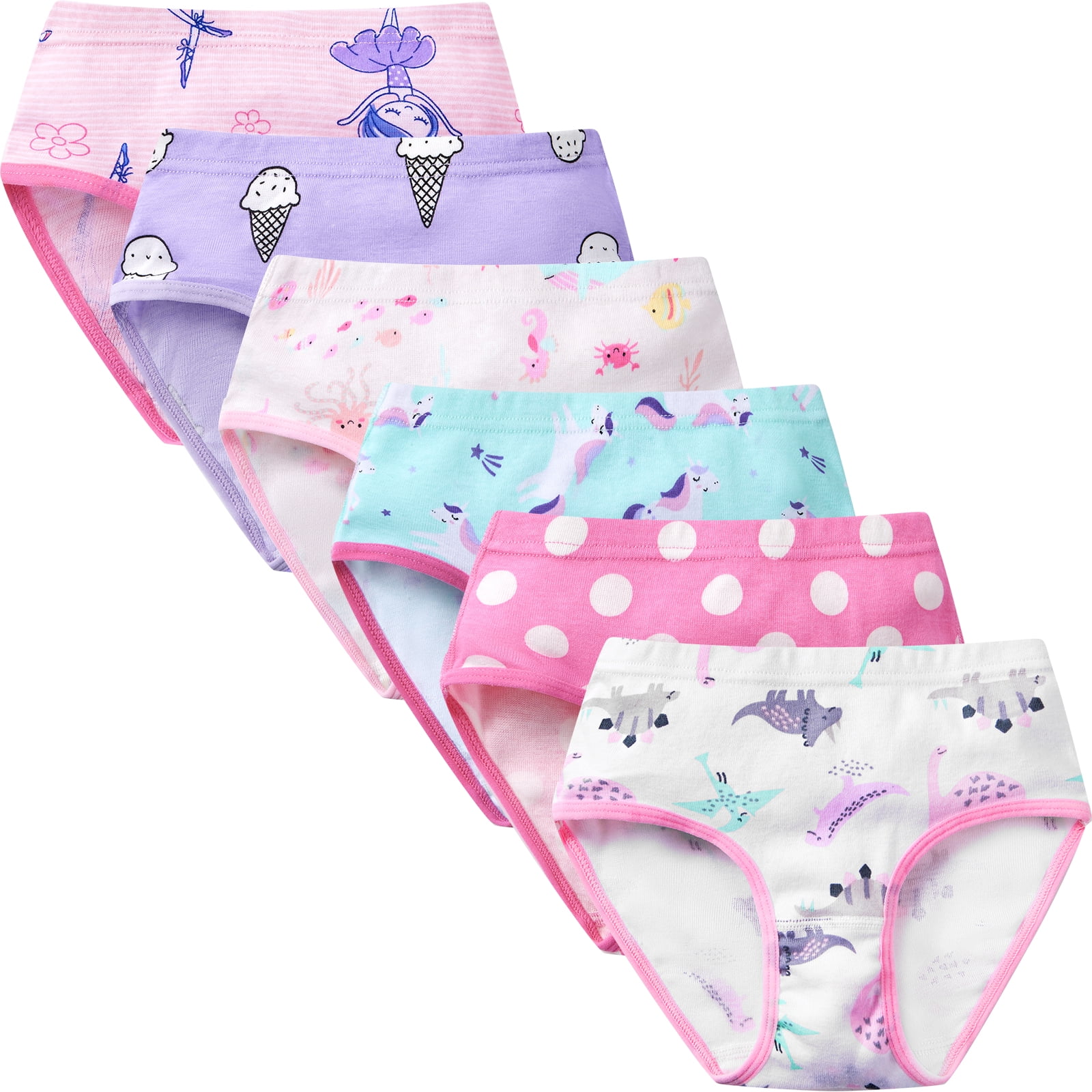 Little Girls Soft Cotton Underwear Briefs, Uccdo Kids Toddlers Padded ...
