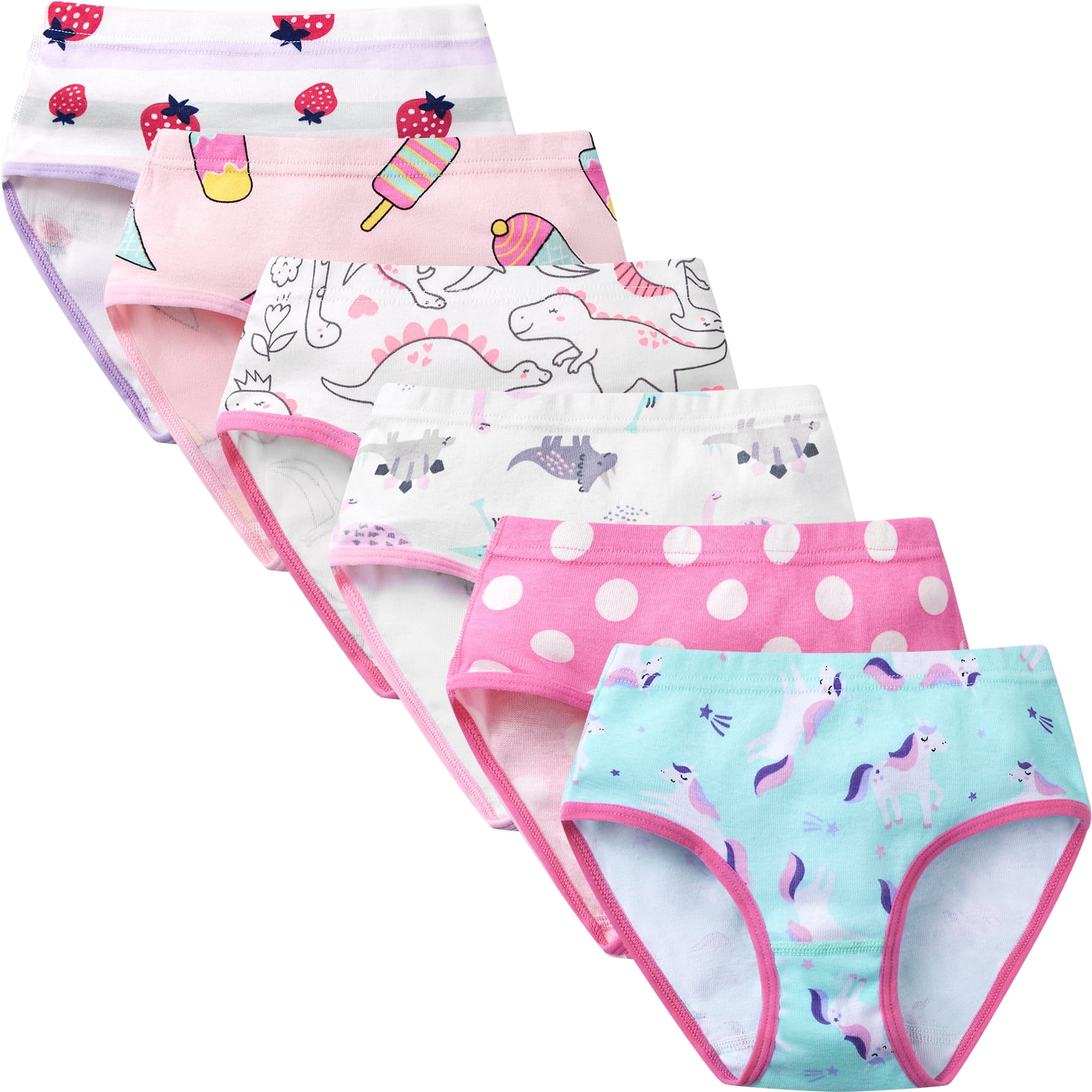 Little Girls Soft Cotton Underwear Briefs, Uccdo Kids Toddlers Padded ...
