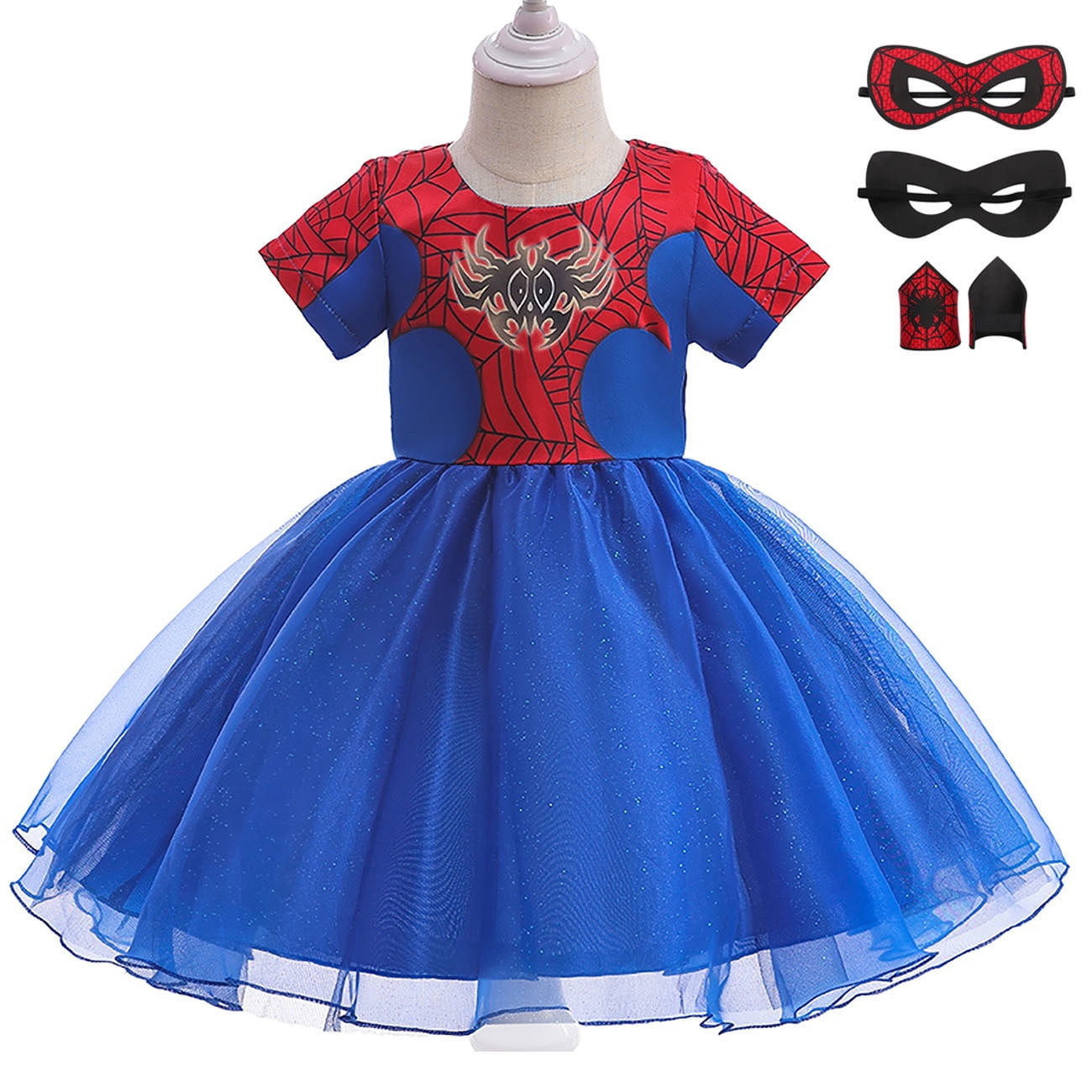 Little Girls Spider Hero Princess Dress Kids Halloween Christmas ...