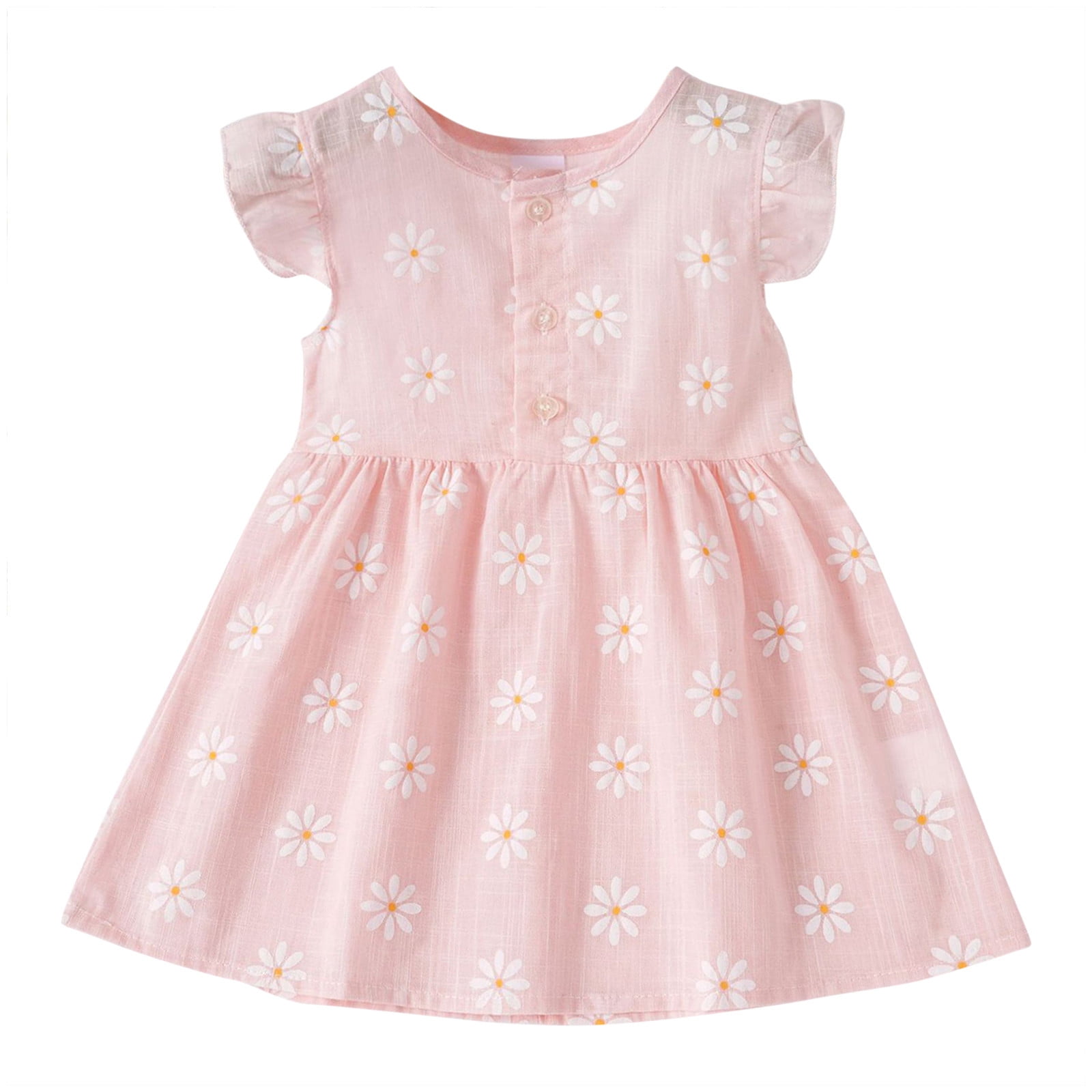 Little Girls Summer Dresses Baby Short Sleeve Princess Casual Dress ...