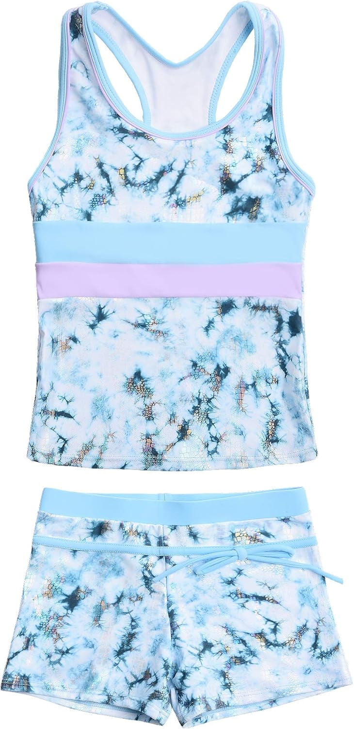 Little Girls' Summer Two Piece Boyshort Tankini Kids Swimsuit - Walmart.com