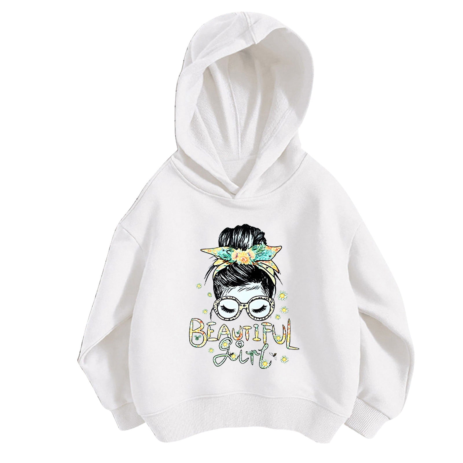 Little Girls Sweatshirt Hoodies Long Sleeve Hoodie Cartoon Print Drop ...