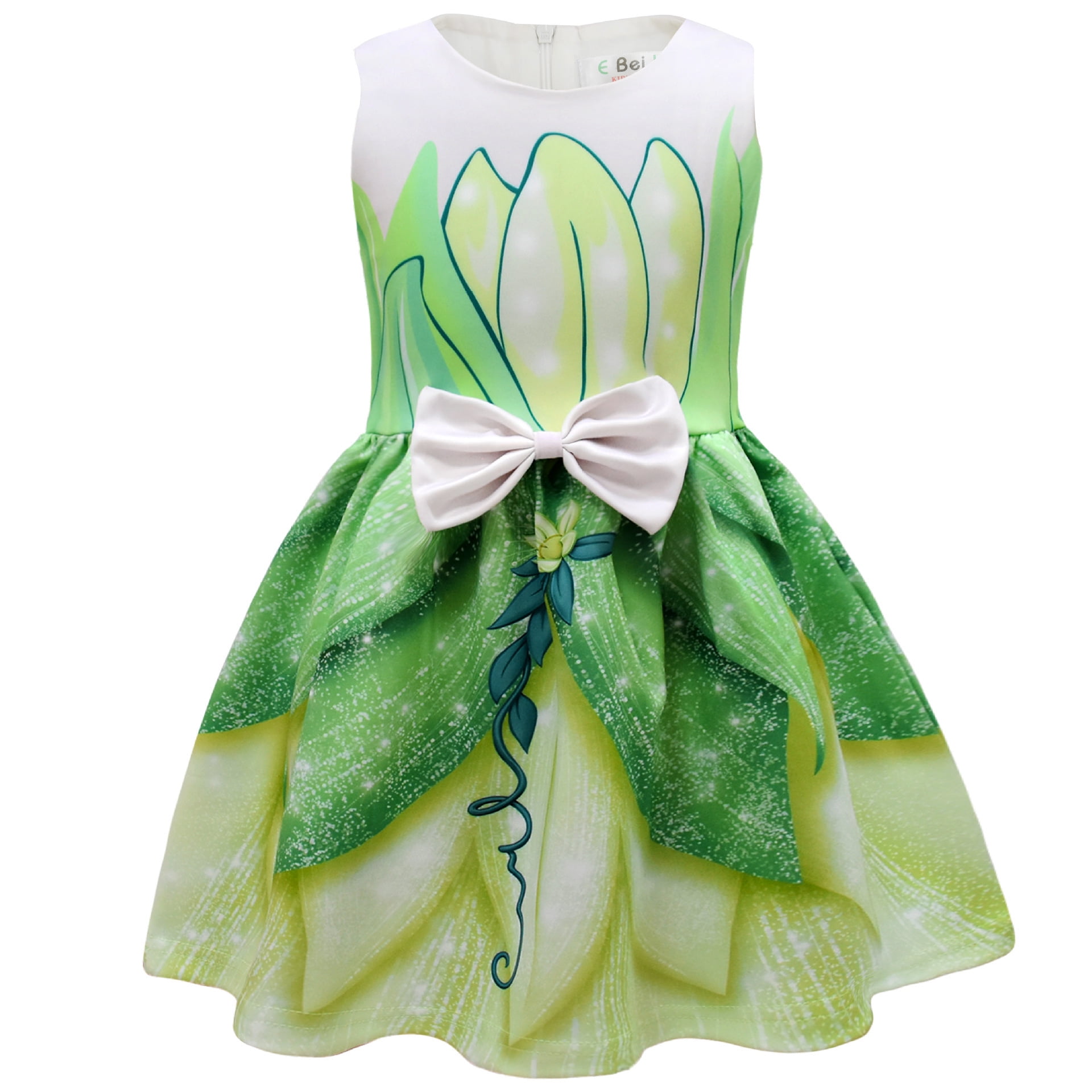 Little Girls Tina Princess Bowknot Dress Cosplay Birthday Party Costume ...