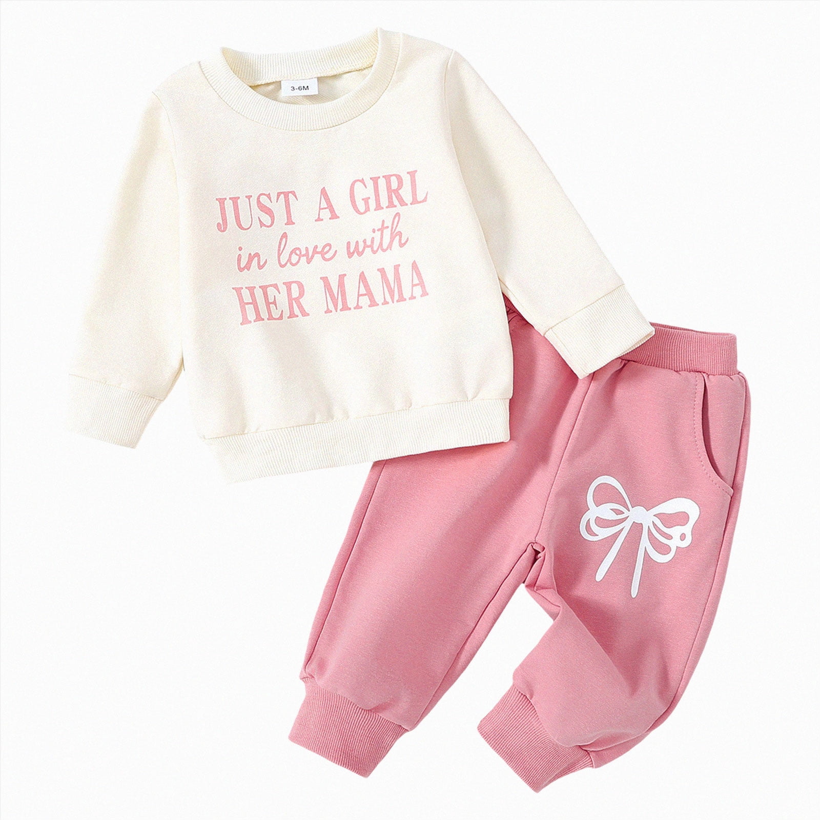 Little Girls Toddler Baby Girl Boy Clothes Solid Color Sweatsuit Long ...