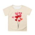 Little Girls Valentines Day Summer Short Sleeve T Shirt Cute Cartoon ...