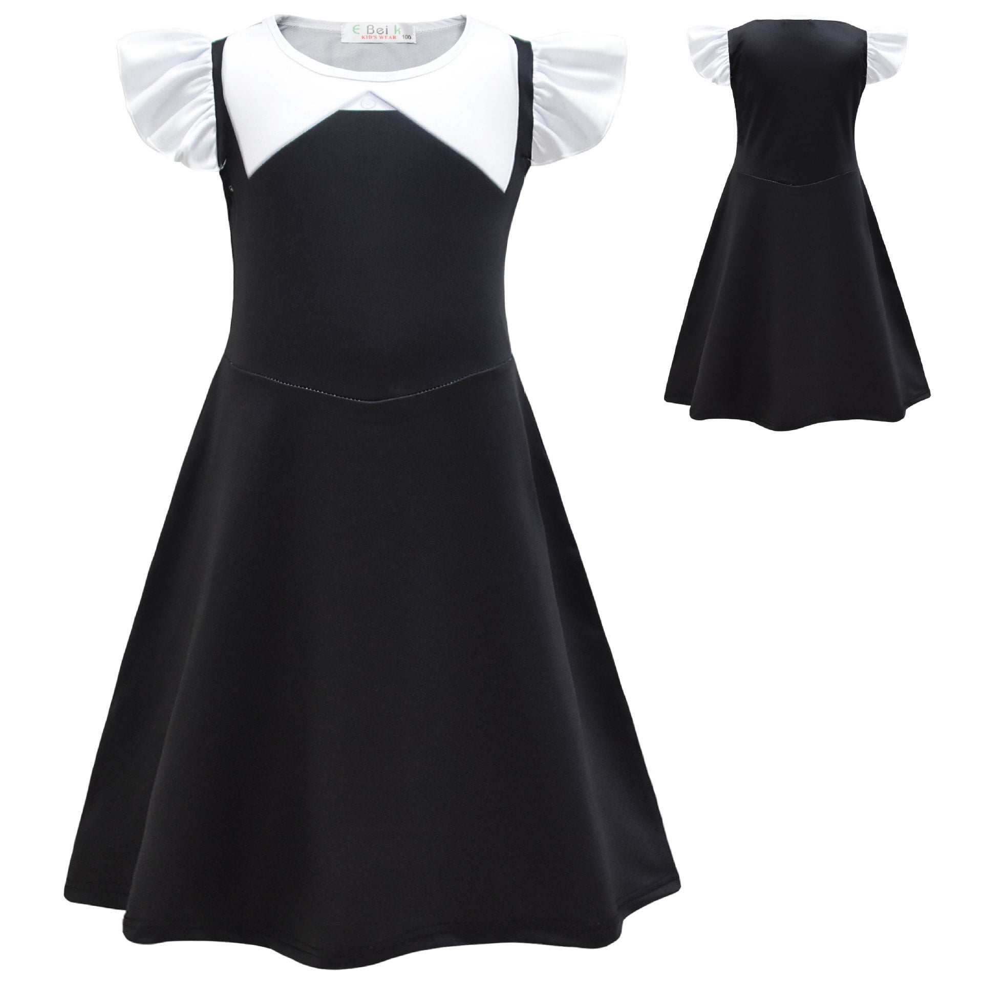 Little Girls Wednesday Black Dress Halloween Cosplay Party Costume ...