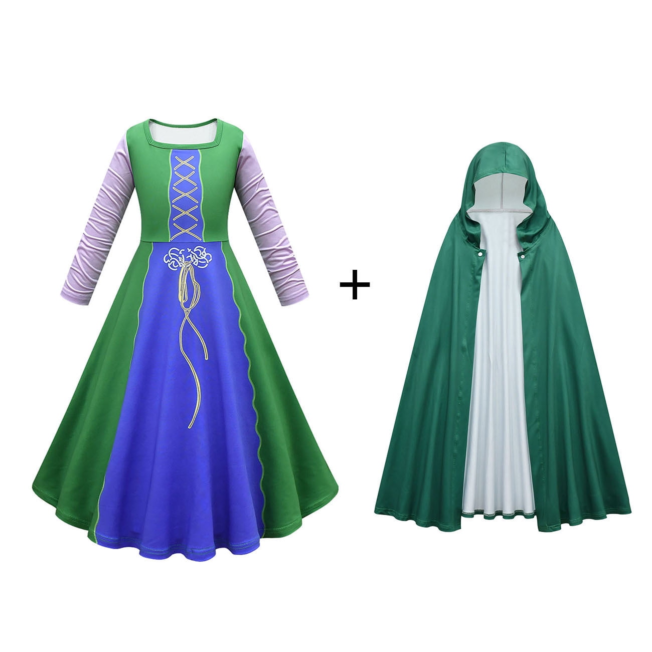 Little Girls Winifred Sanderson Sister Costume Dress Long Sleeve Witch ...