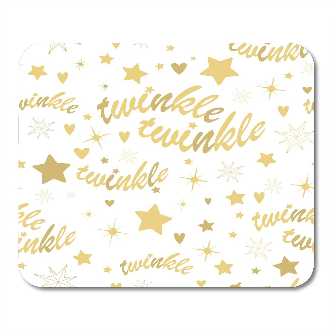 Little Gold Stars and Twinkle Lettering Lullaby Baby Heart Nursery ...