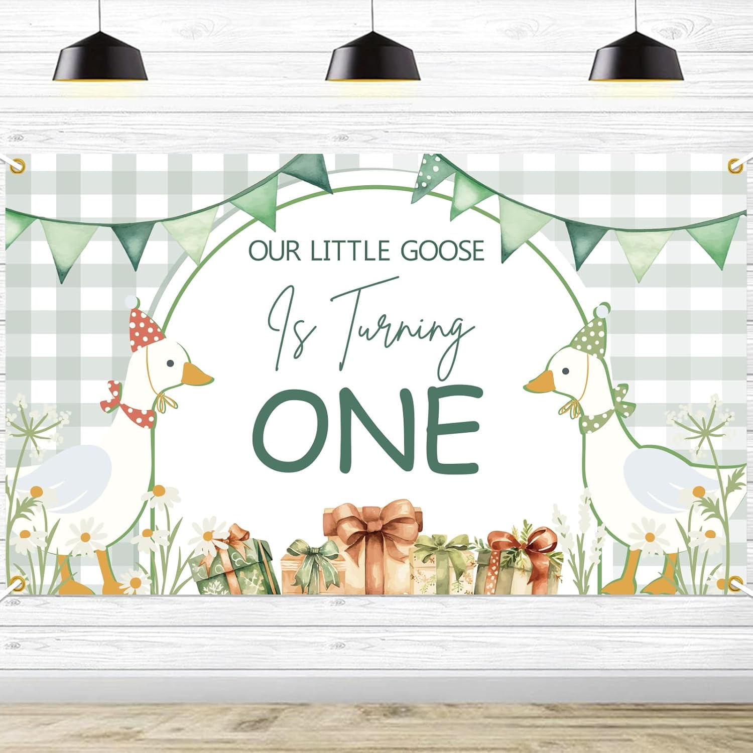 Our Little Goose is Turning One Backdrop, Goose 1st Birthday Party ...