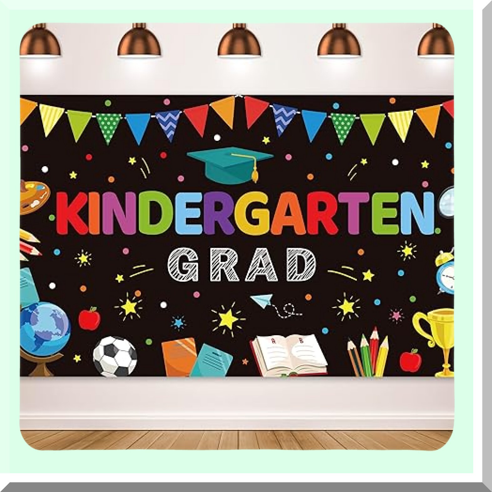 Little Grad Stars Backdrop & Banner Set - Pre-K Congrats 2023 Ceremony ...