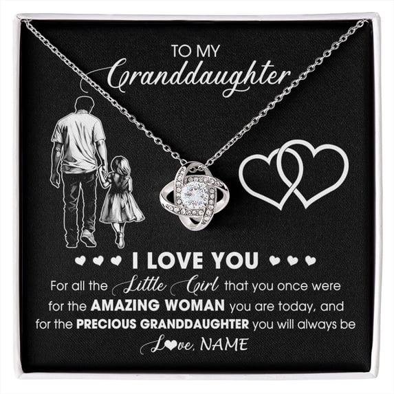 Little Granddaughter Love Necklace, White Love Knot Necklace - Walmart.com