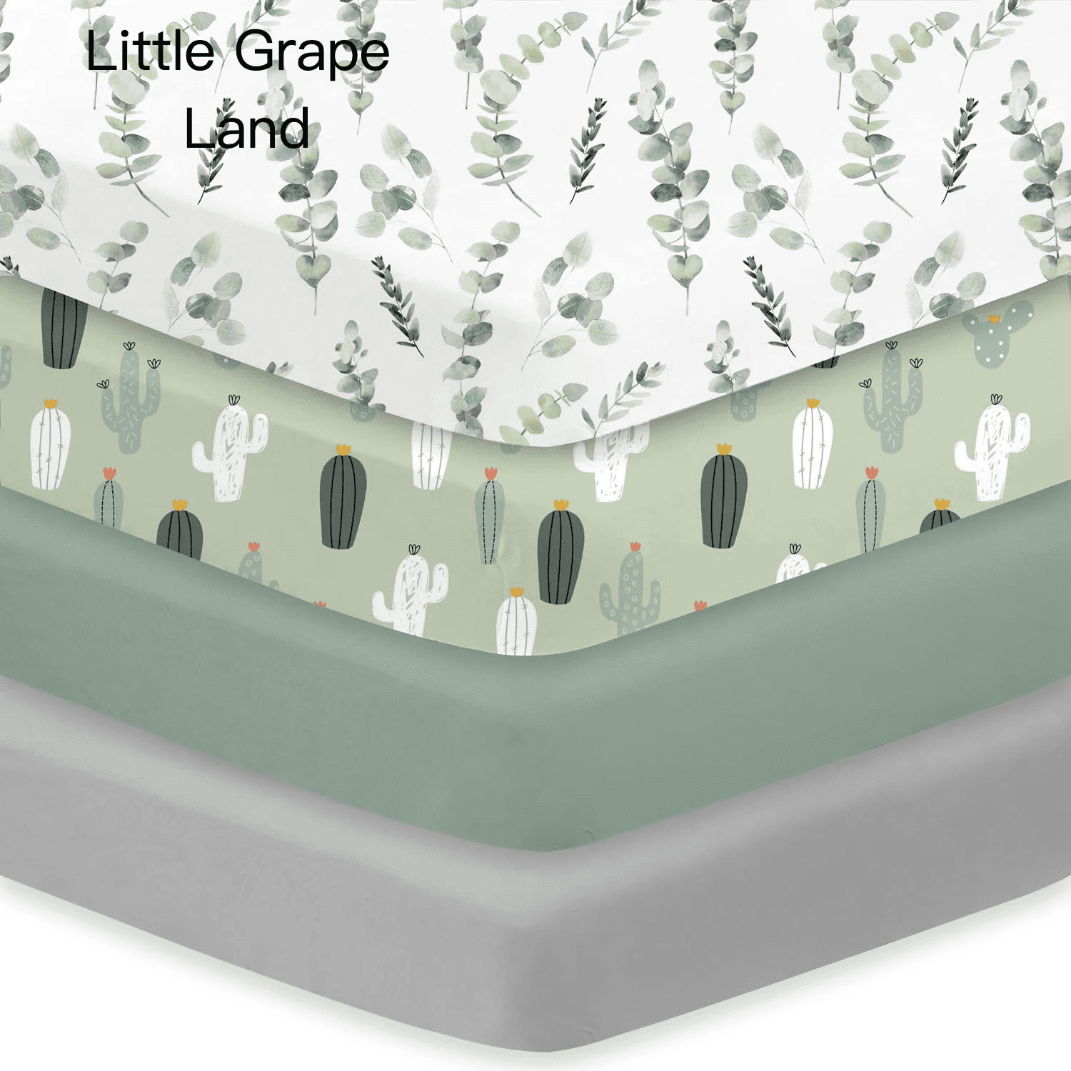 Little Grape Land 4-Pack Crib Sheets for Standard Crib & Toddler ...