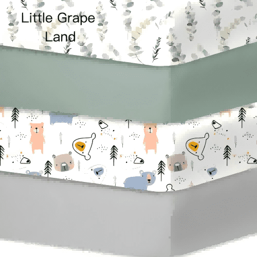 Little Grape Land Crib Sheets for Baby Boys 4 Pack, 28"x 52" Extra Soft ...