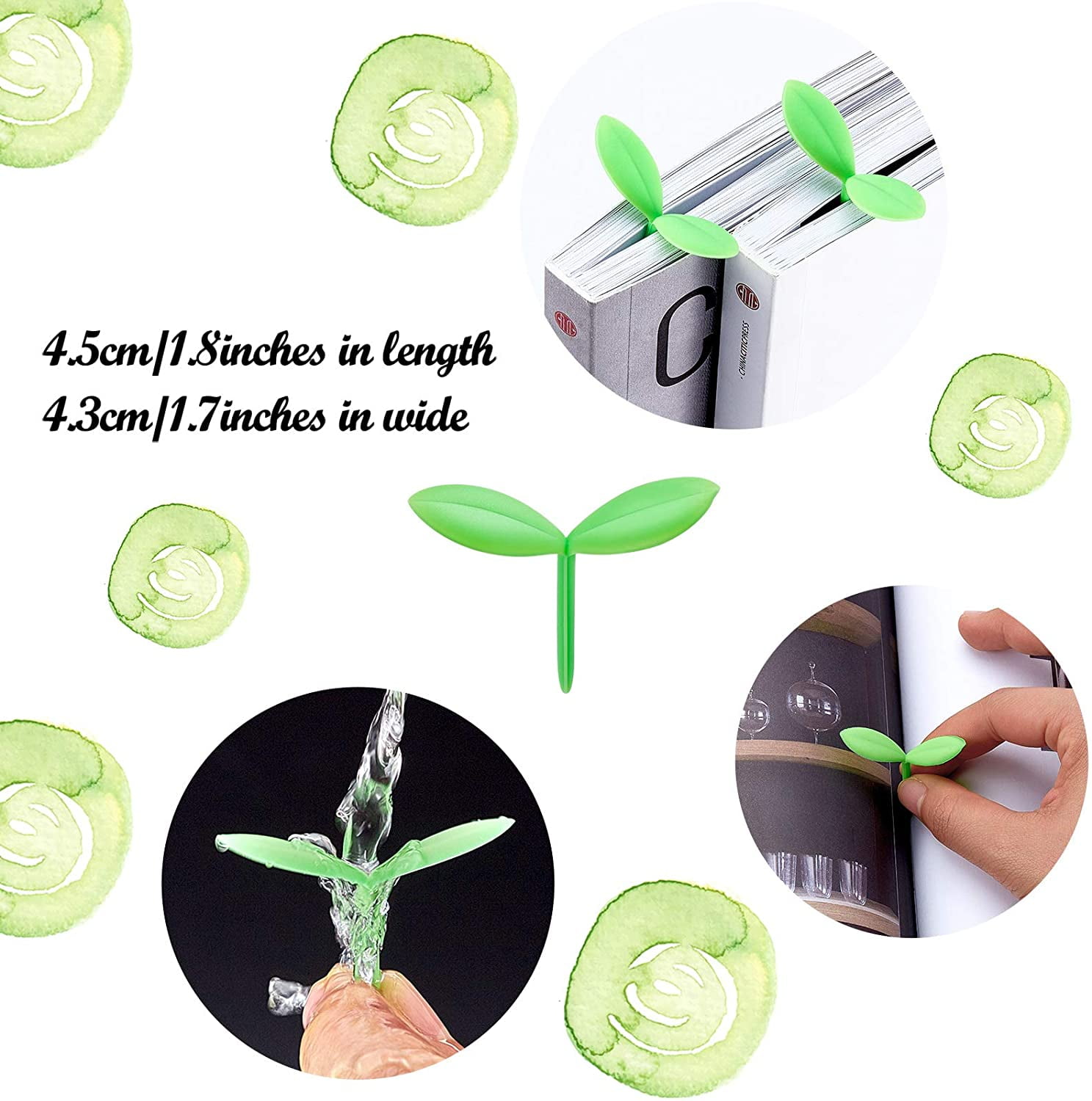 Little Green Bookmarks Mini Green Buds Bookmarks Silicone Grass Buds ...