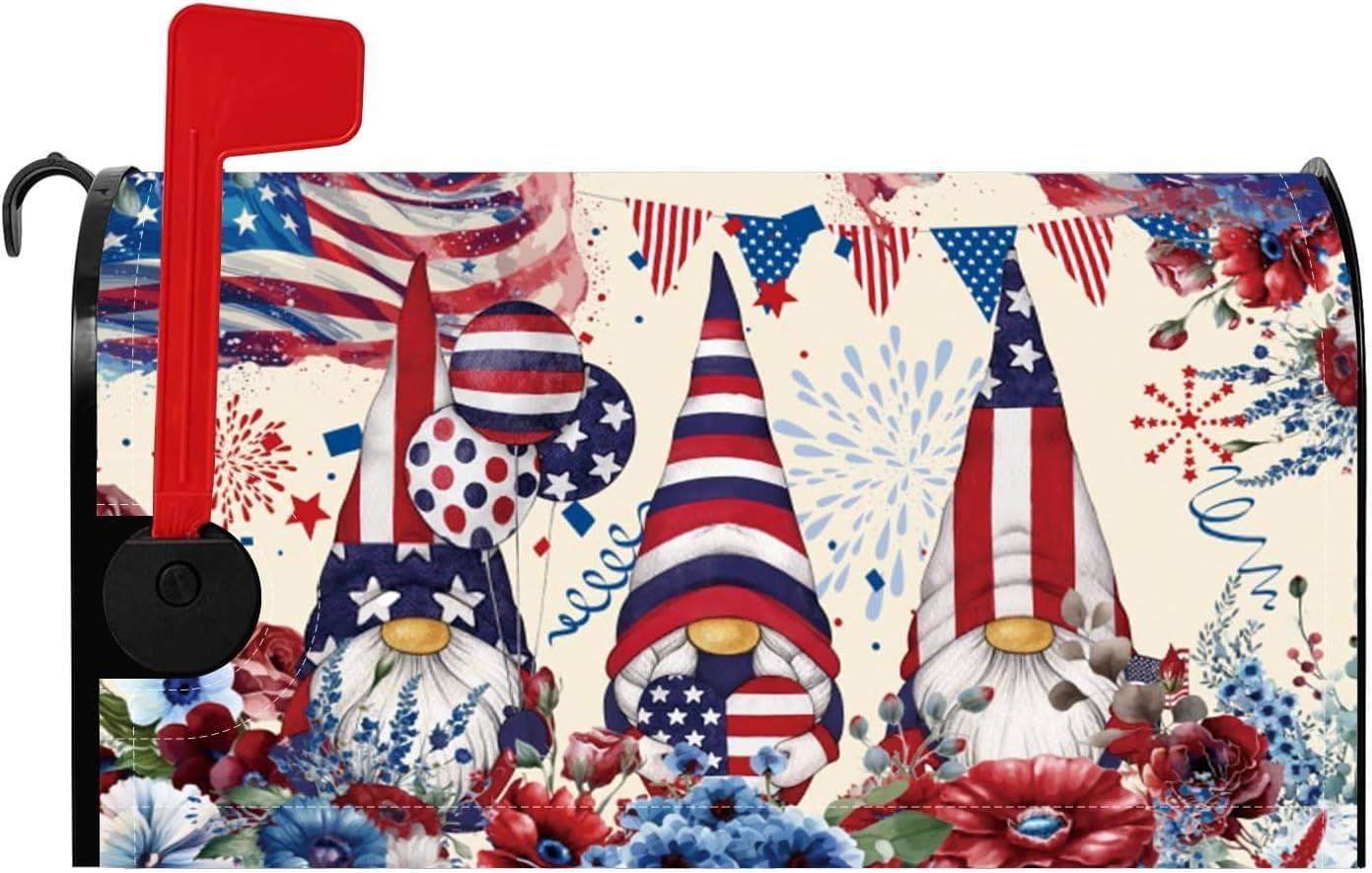 Little Grones US Flag Mailbox Cover American Flag Banner Patriotic ...