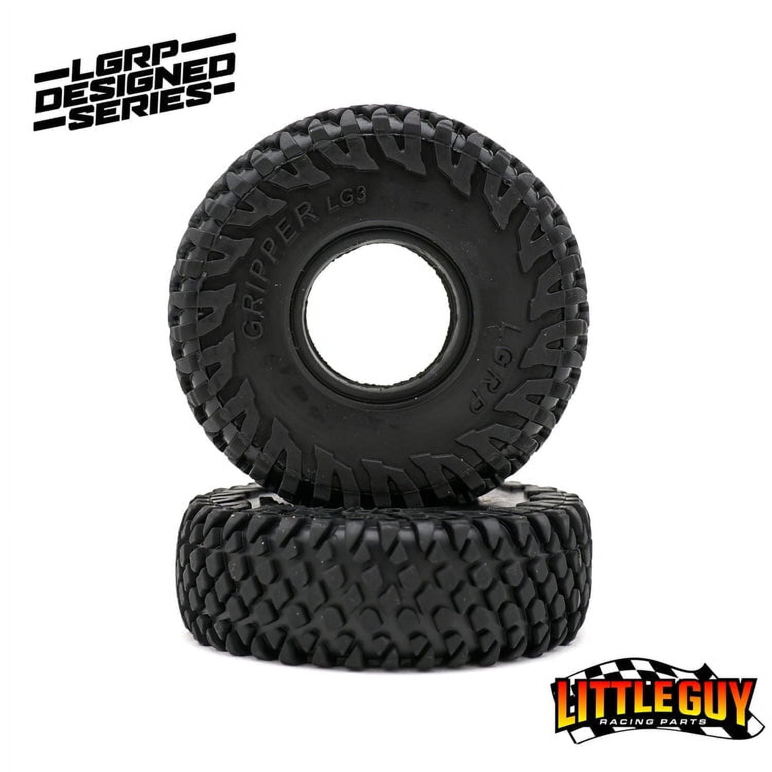 Little Guy Racing Gripper LG3 1.0 inch Tires 1/24 RC (4 Tires), Black ...