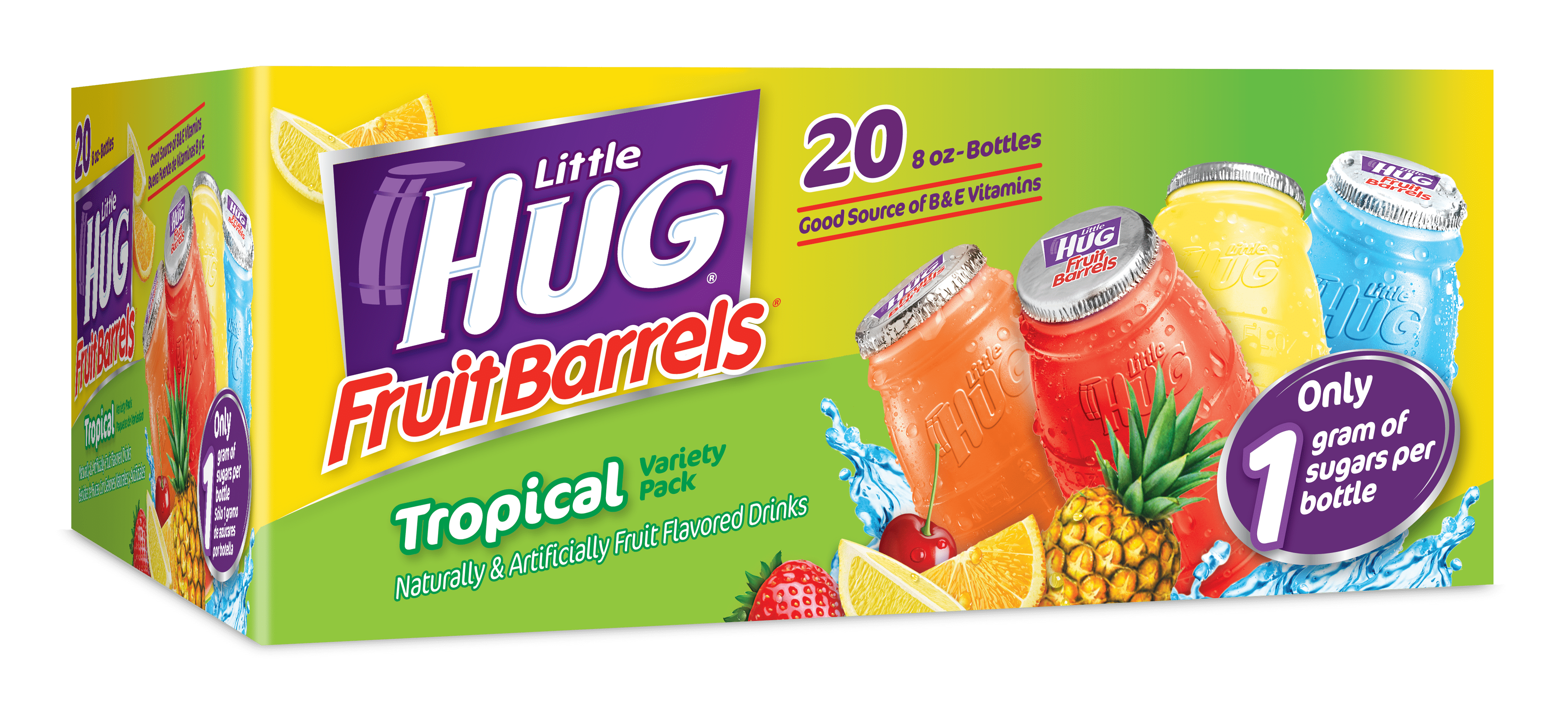 Little Hug Tropical Fruit Barrels Variety Pack, 8 fl oz, 20 pack ...