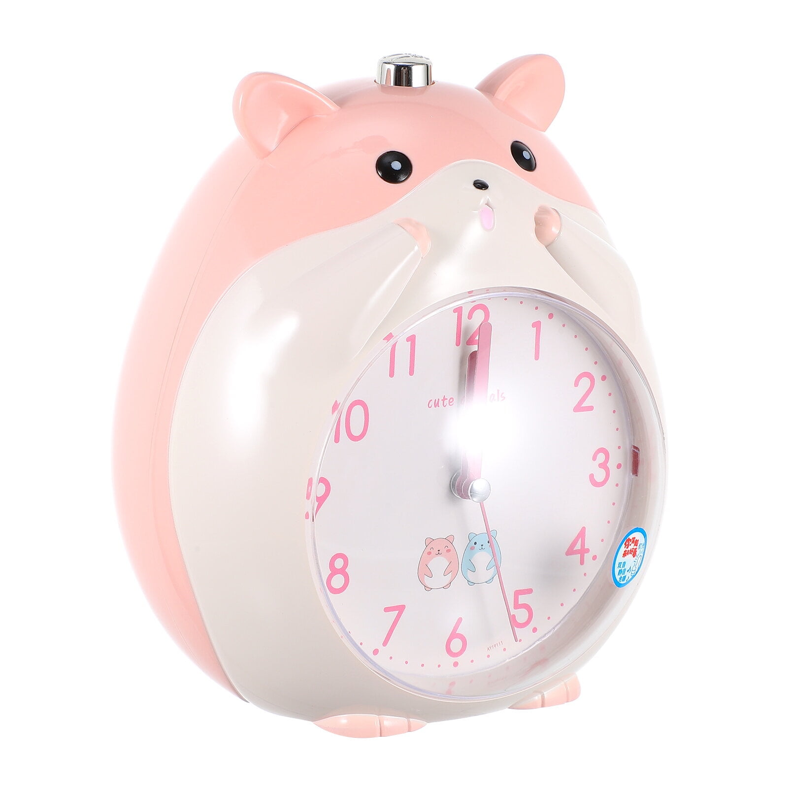 Little Hamster Alarm Clock Wake Up Clocks Cartoon Cute Timer Pink Abs ...
