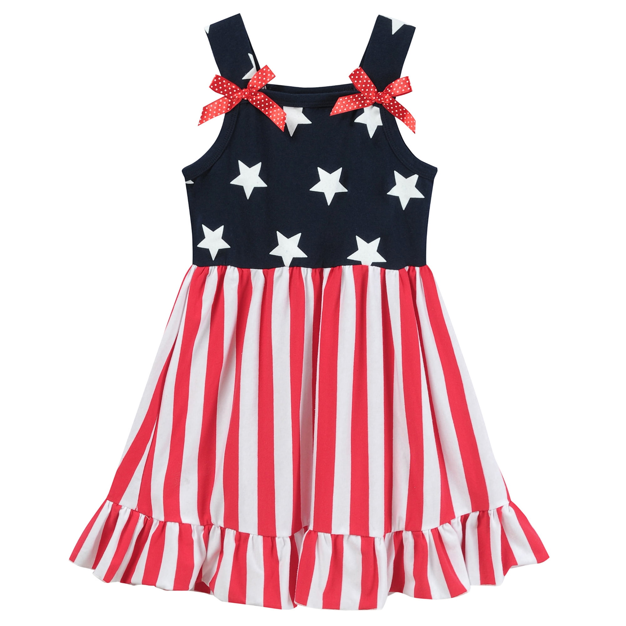 Little Hand 4th of July Dresses for Toddler Girls Summer Sleeveless ...