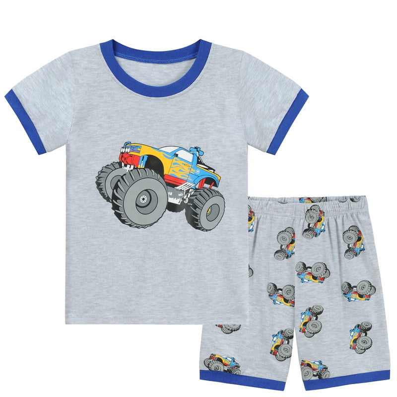 Little Hand Little Boys Off-road vehicle Cotton Short Pajamas 2 Piece ...