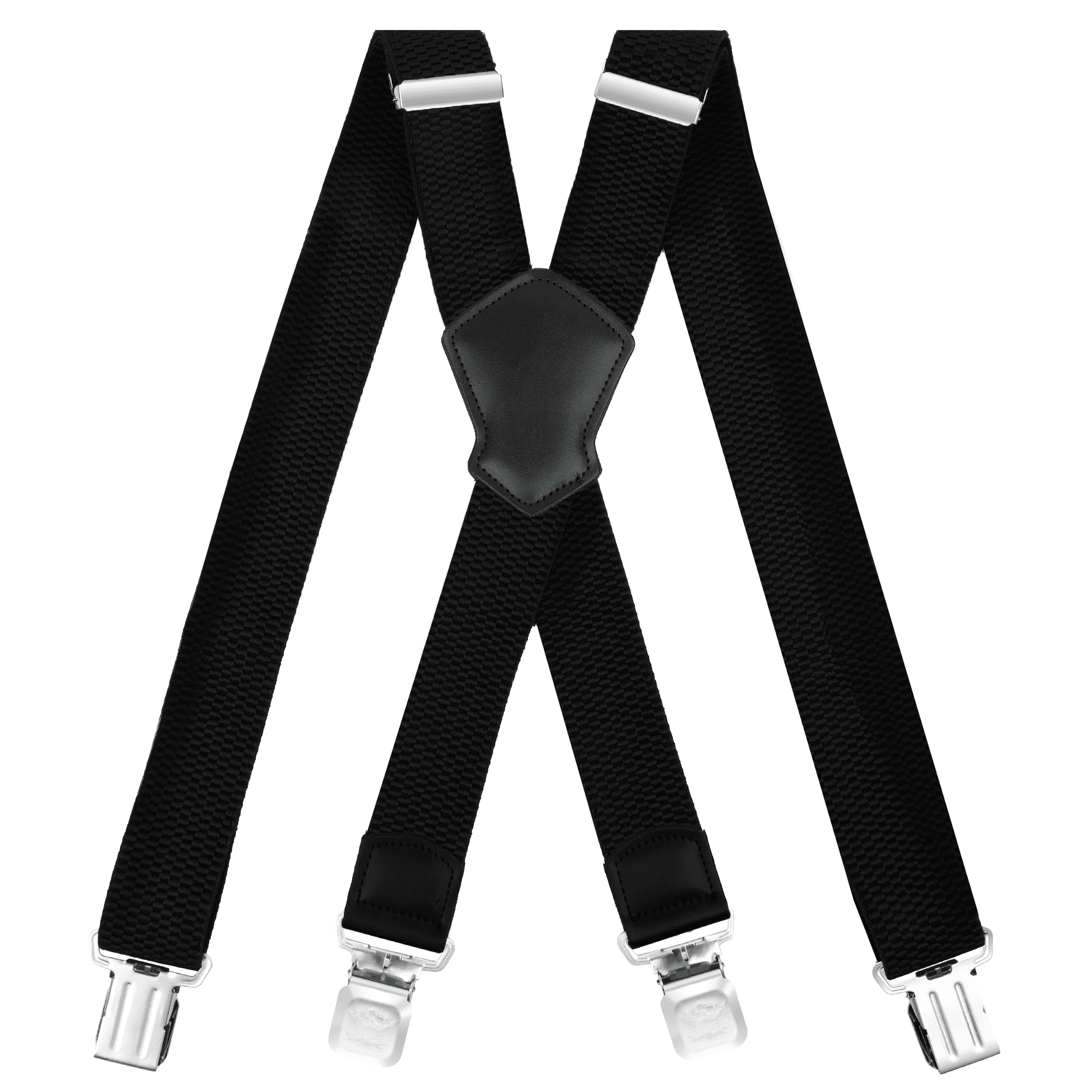 FEDPOP Men's Elastic Suspenders Clips Heavy Duty Adjustable Braces X ...