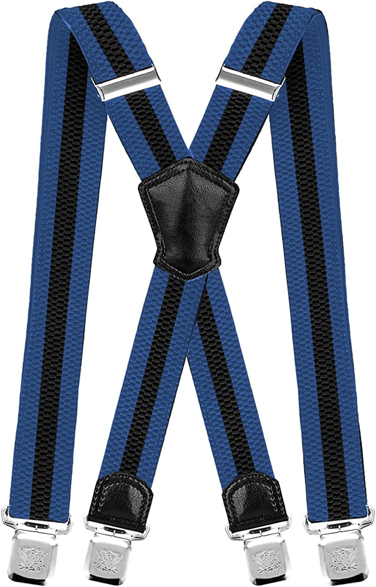 Little Hand Men's Heavy Duty Elastic X-Back Suspenders with Metal Clips ...