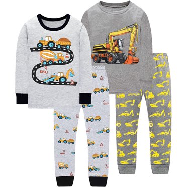 Little Hand Toddler Boys Tractor Pajamas Long Sleepwear Kids Pjs Size ...
