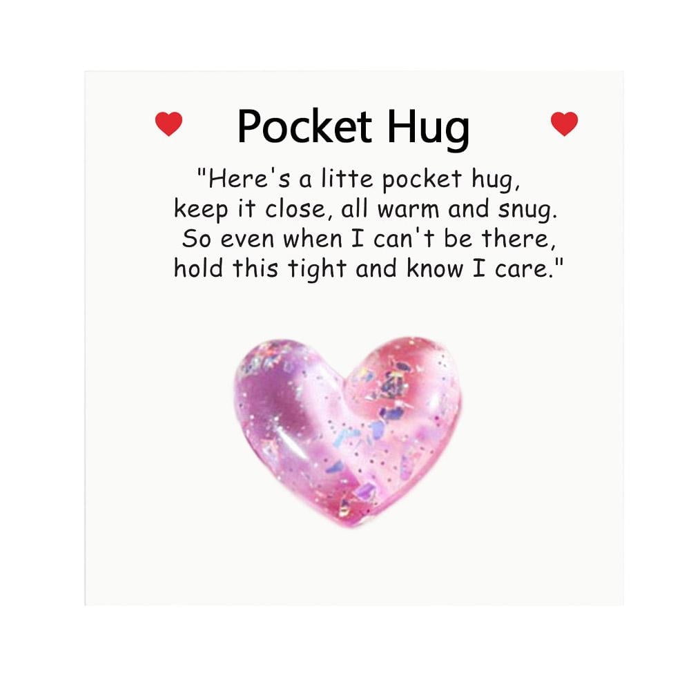 Little Heart Pocket Hug Token Greeting Card Keepsake N Family For ...