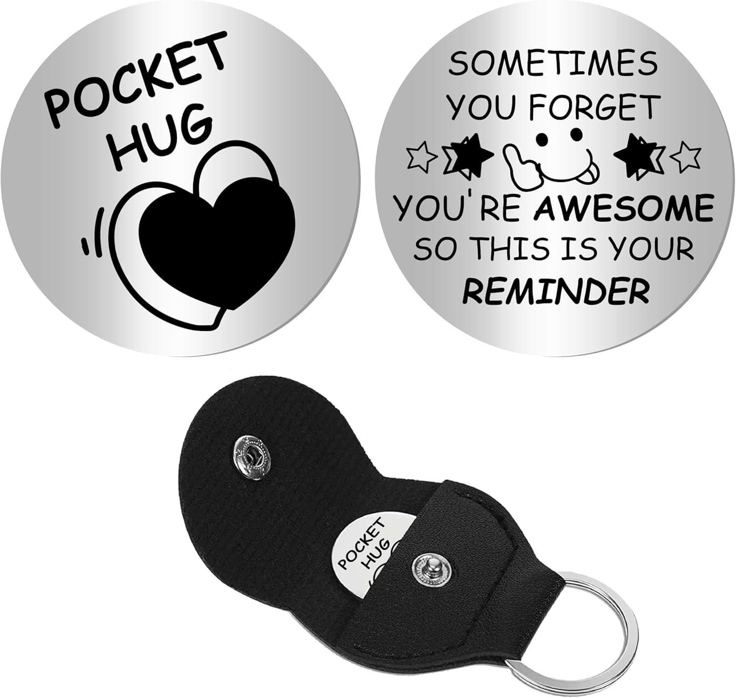 Little Heart Pocket Hug Token Long Distance Keepsake Stainless Steel ...