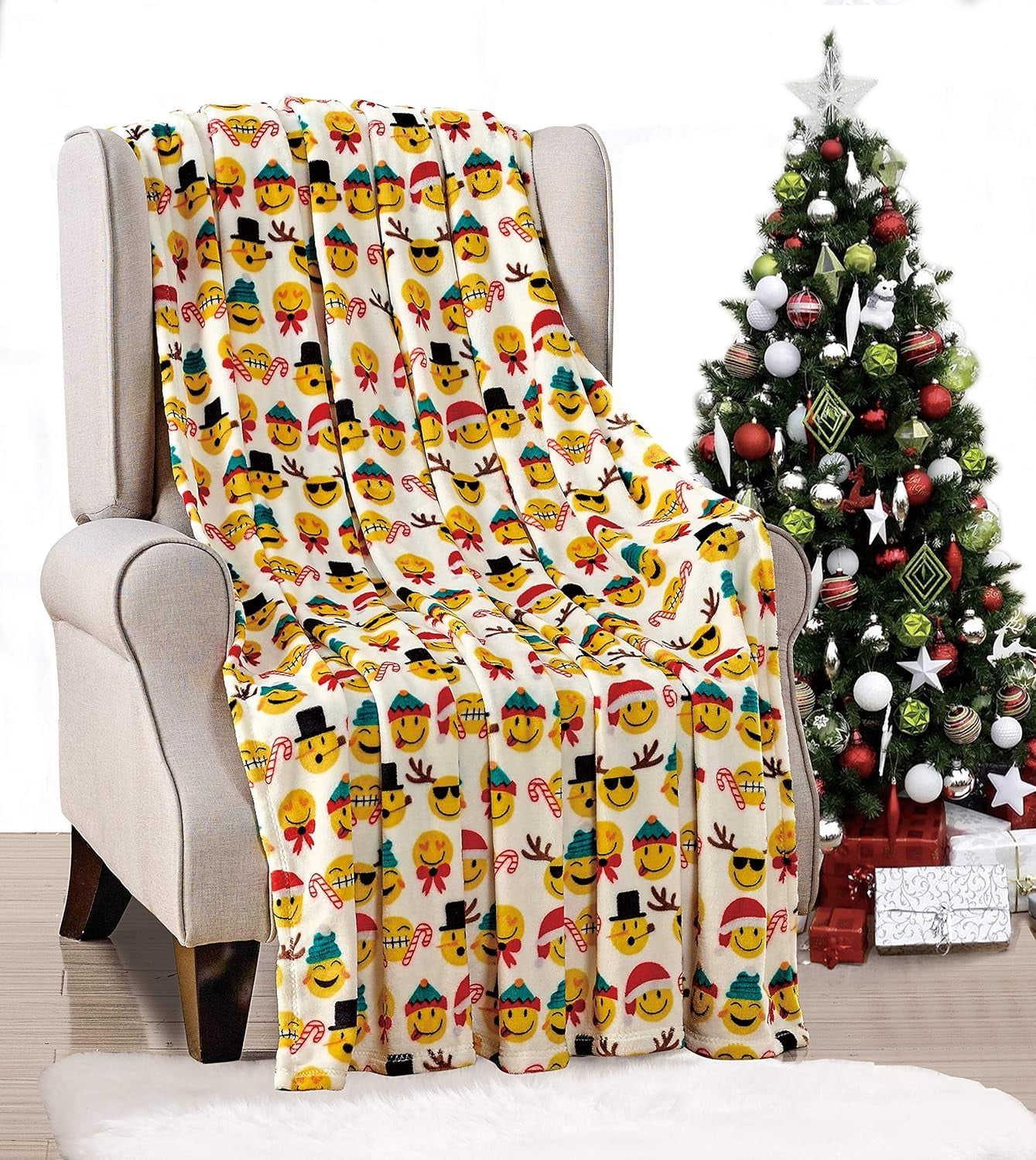 Little Helper Collection Festive and Cuddly Holiday Microplush Throw ...