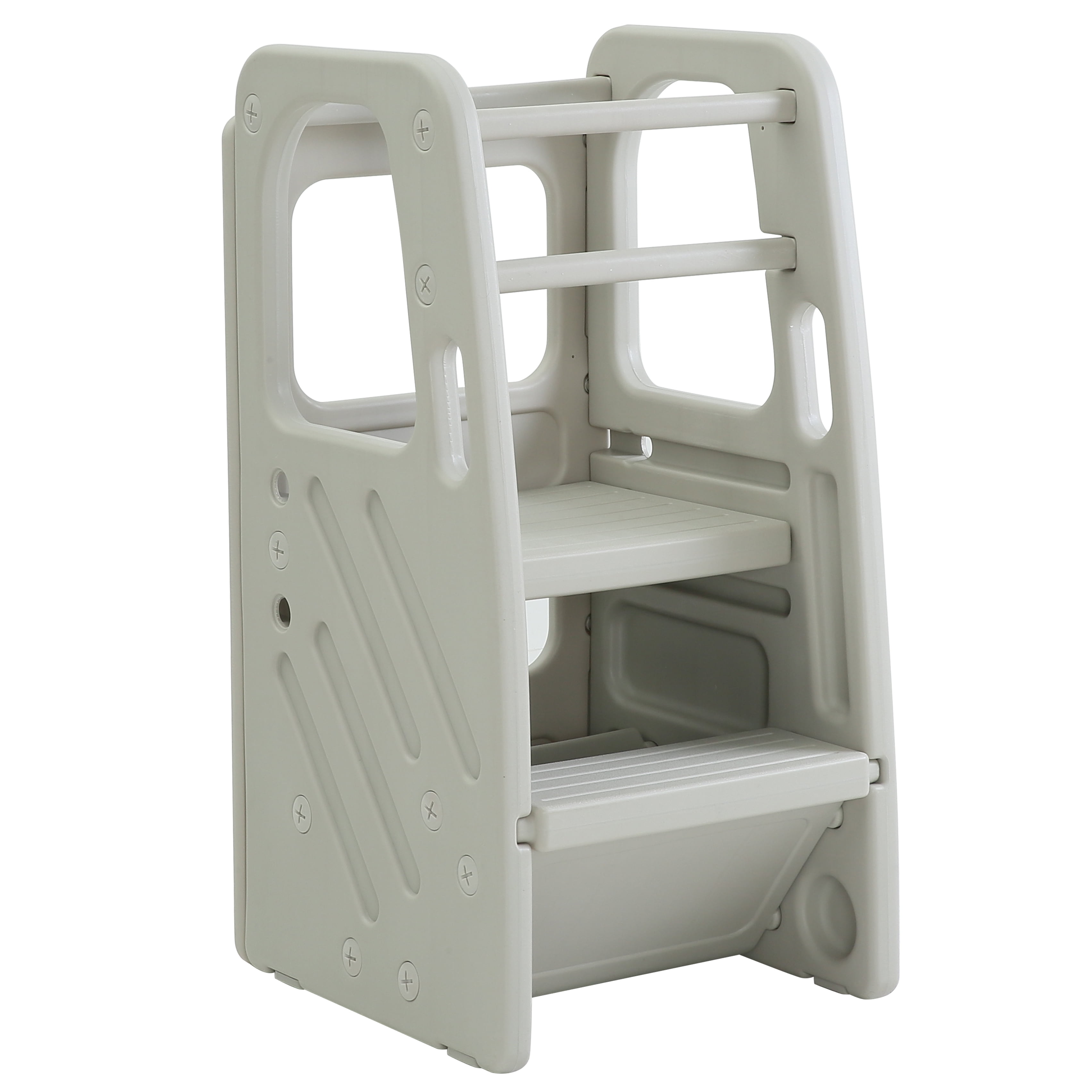 SDADI Kids Kitchen Step Stool - Adjustable Height, Double Safety Rails ...