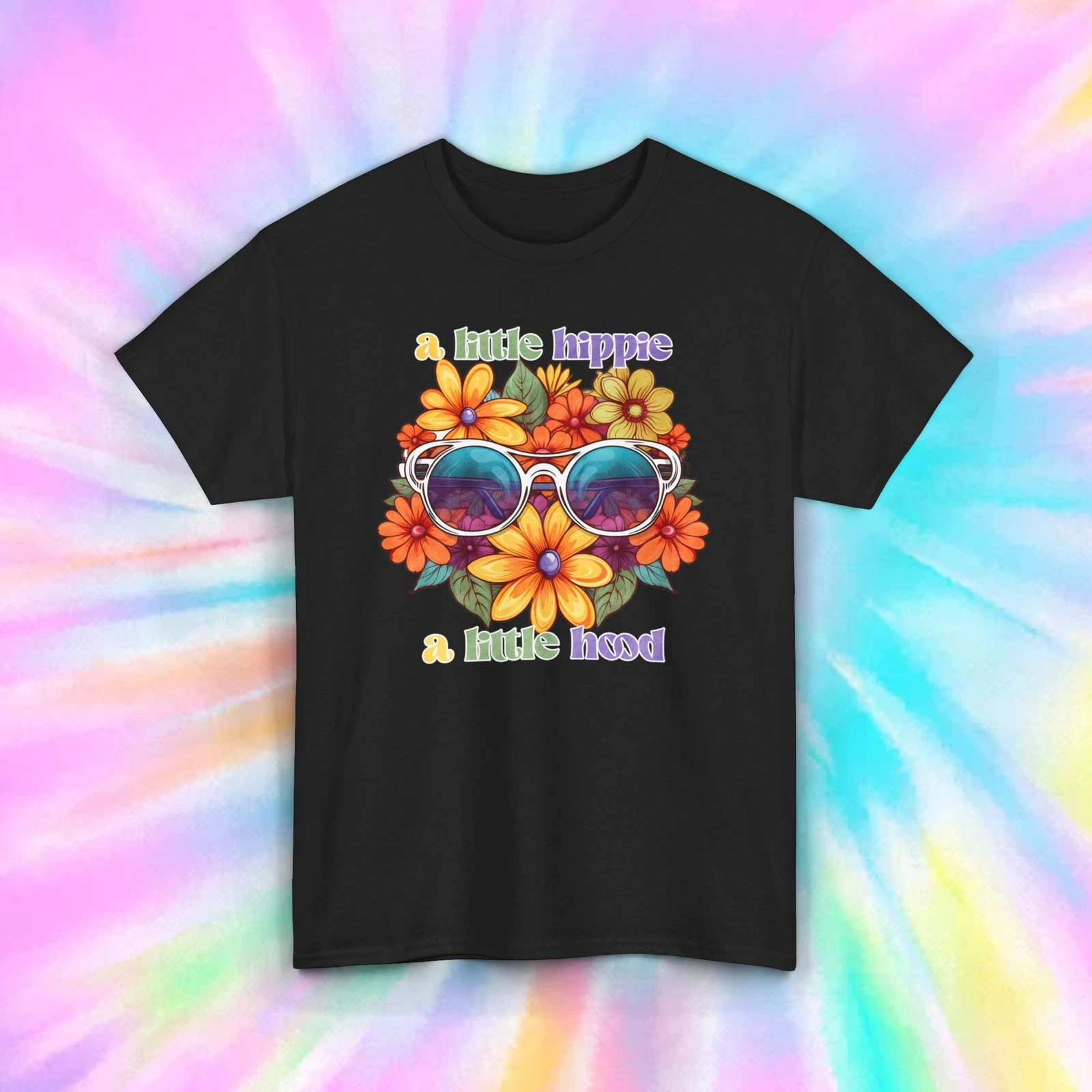Little Hippie Little Hood Floral Sunglasses Mixed Boho Urban Vibe Unisex T-Shirt, up to size 5XL ...