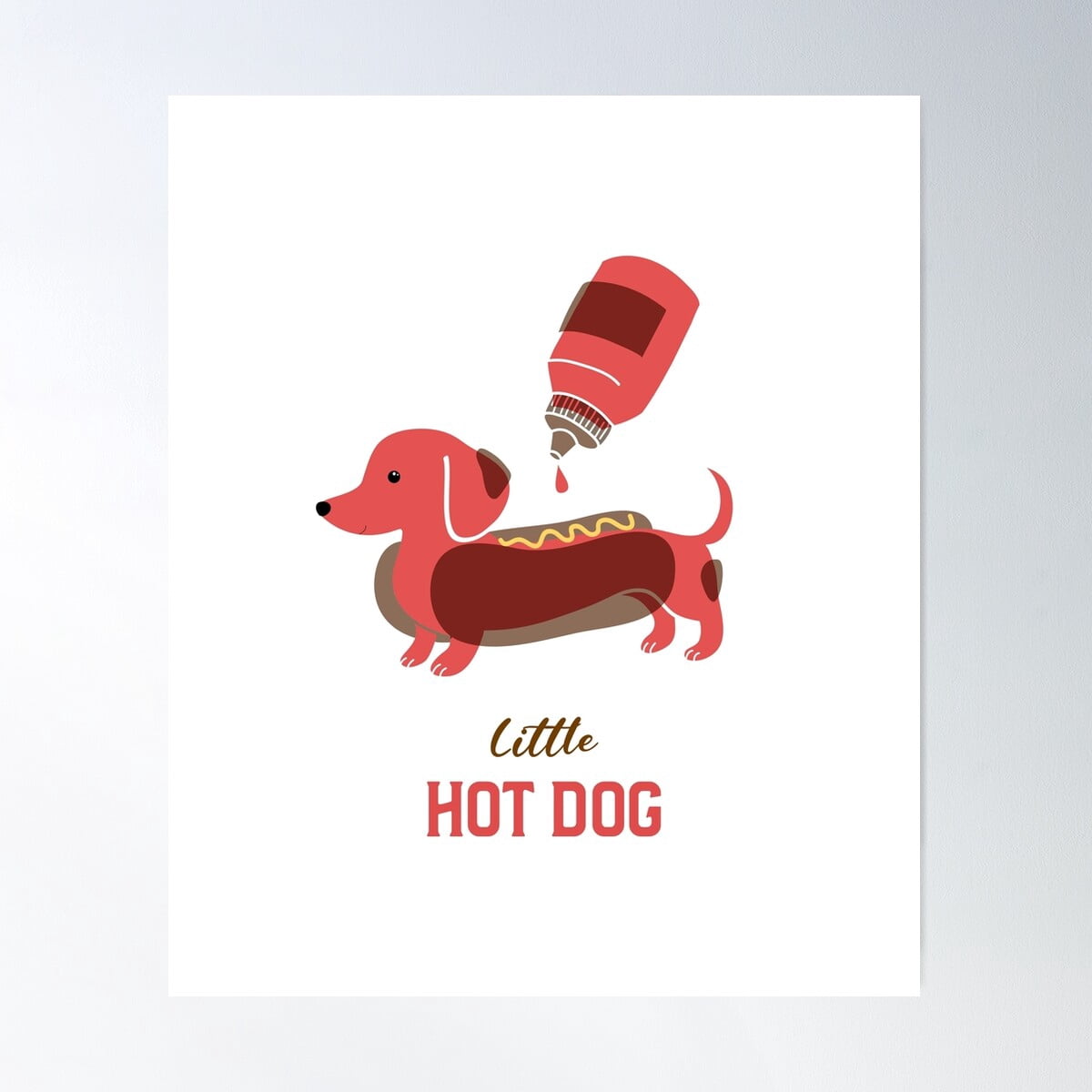 Little Hot Dog Poster, 12x18 UNFRAMED - Walmart.com