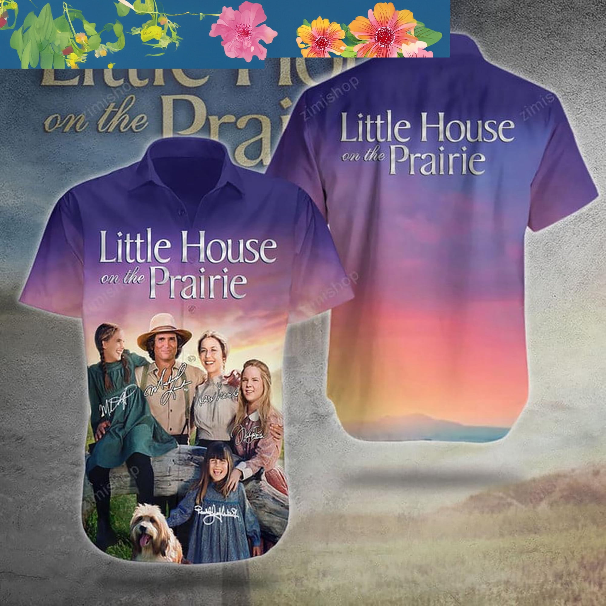 Little House On The Prairie Sunset Hawaiian Shirts - Walmart.com