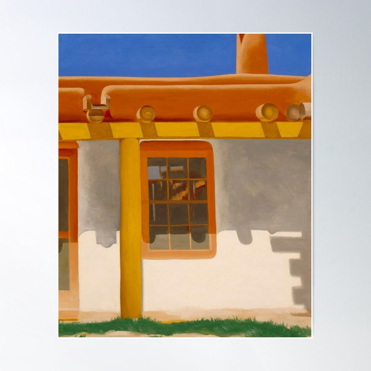 Little House With Flagpole Art By Georgia O'Keeffe Drawing Poster Wall ...