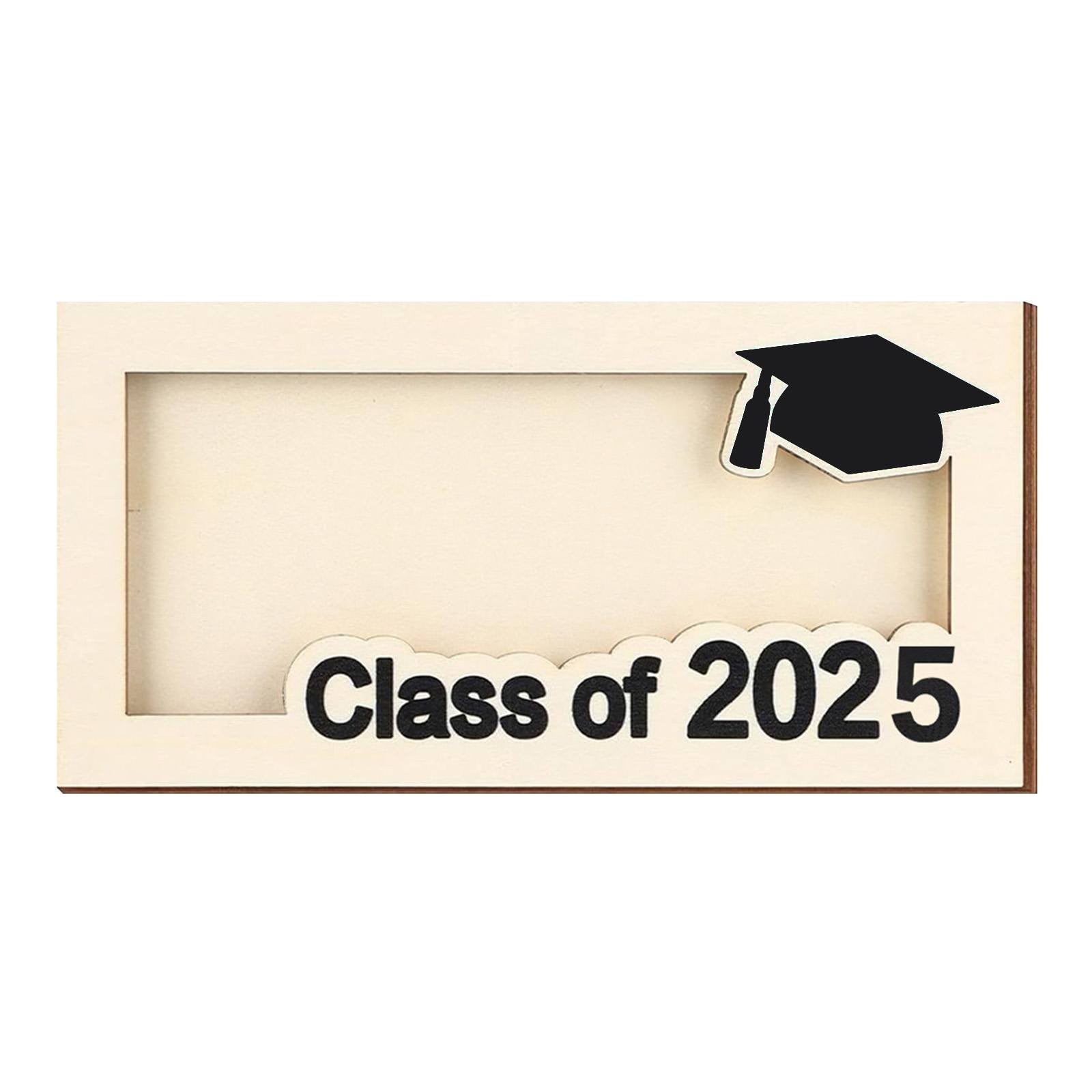 Little Inventory Graduation Class Of 2025 Holder Wooden Graduation Card ...