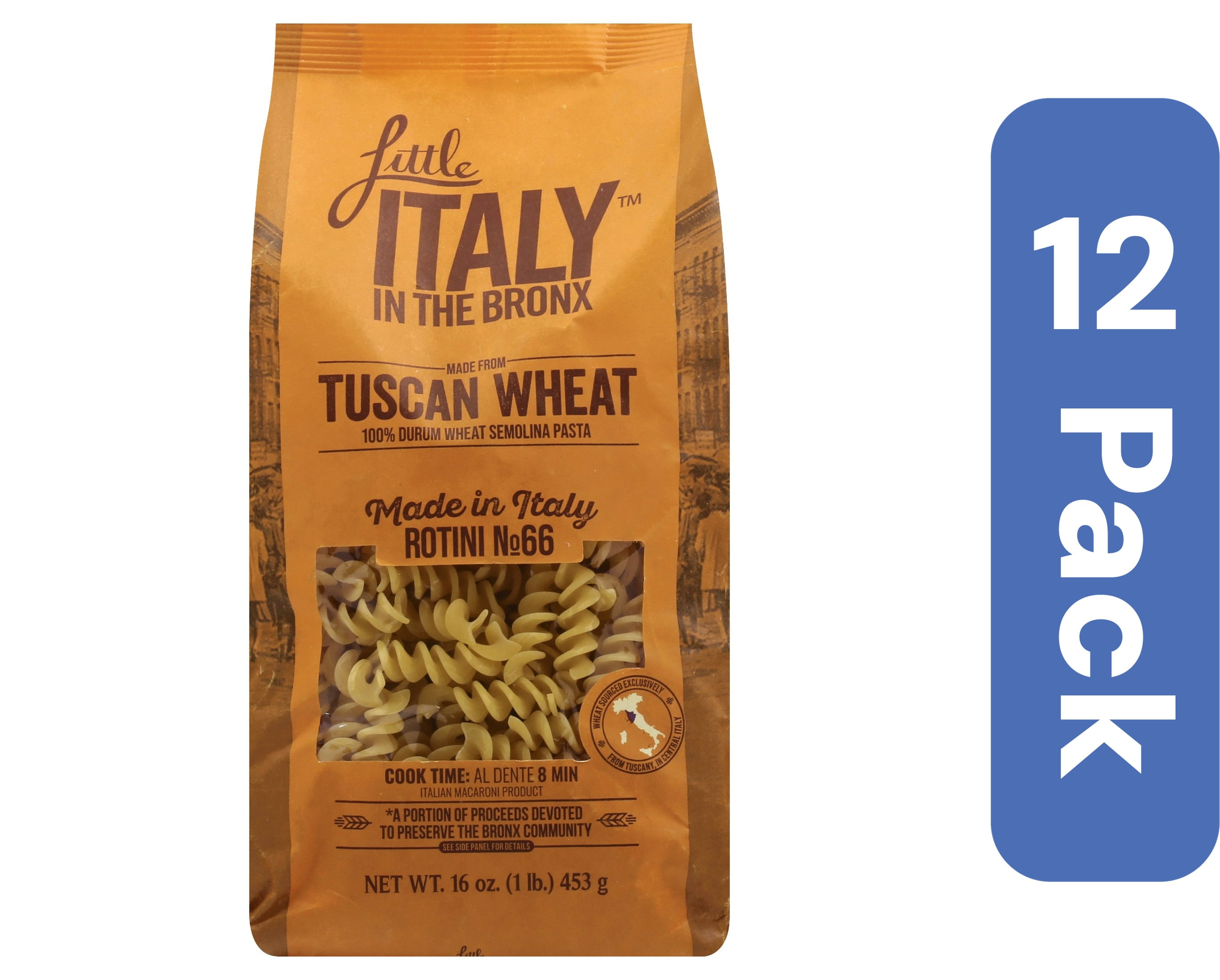 Little Italy In The Bronx Rotini No. 66 Pasta 16 oz (Pack Of 12 ...