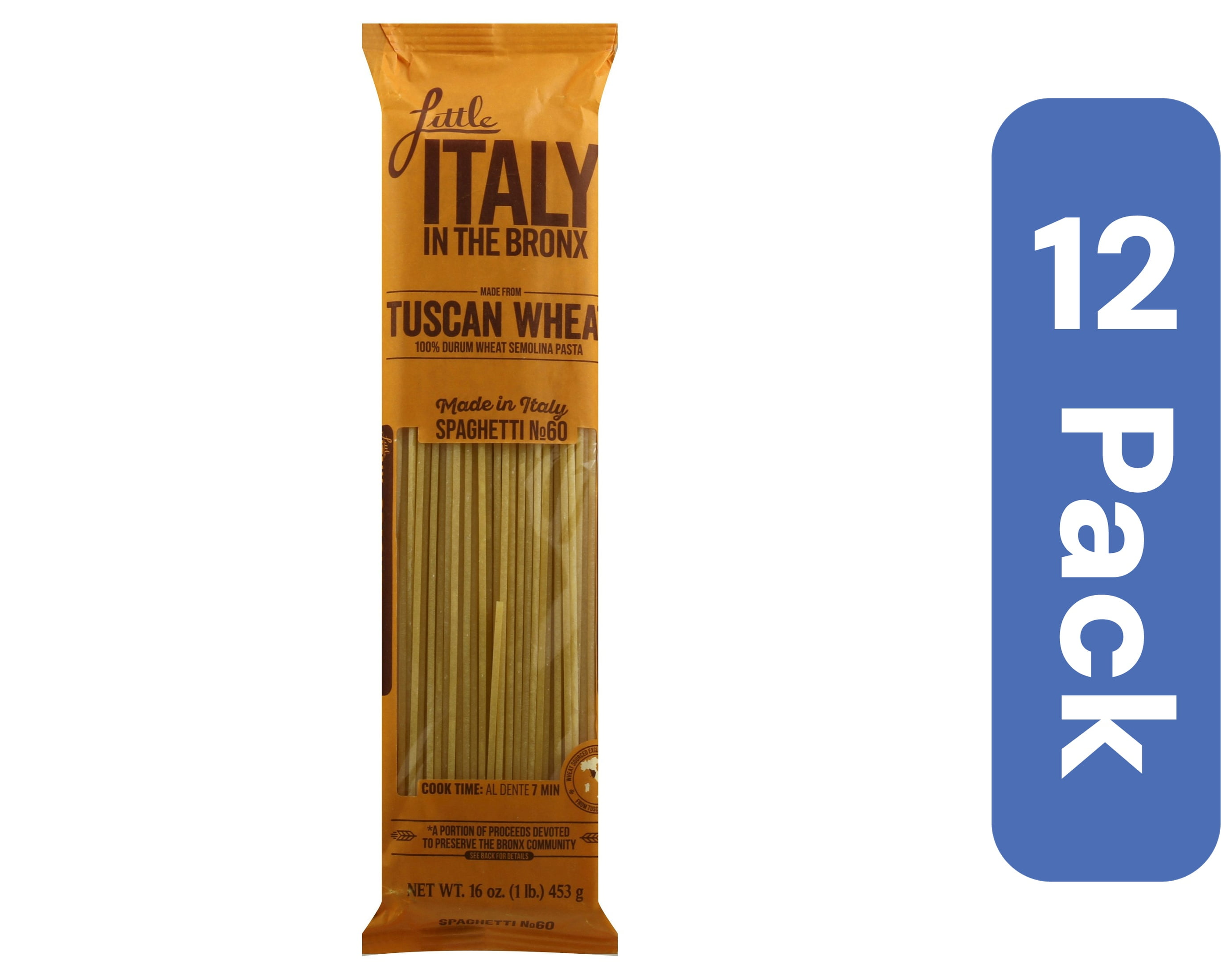 Little Italy In The Bronx Spaghetti No. 6 Pasta 16 oz (Pack Of 12 ...