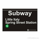 Little Italy NYC Subway Magnet - New York City MTA Station Souvenir ...