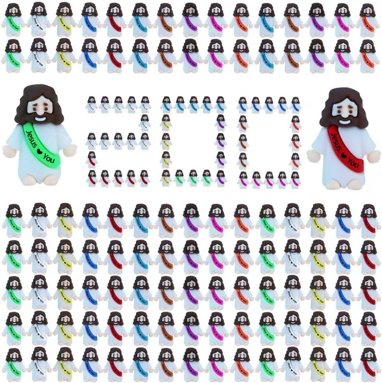 Little Jesus Figures Easter Mini Rubber Toys to Hide and Seek, Pocket ...