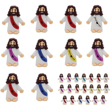 100 Pcs Little Jesus Figures Mini Jesus Figurines in Bulk Original ...