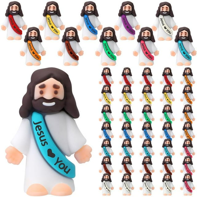 Little Jesus Figures with Slogan Jesus love You Mini Jesus Statue to ...